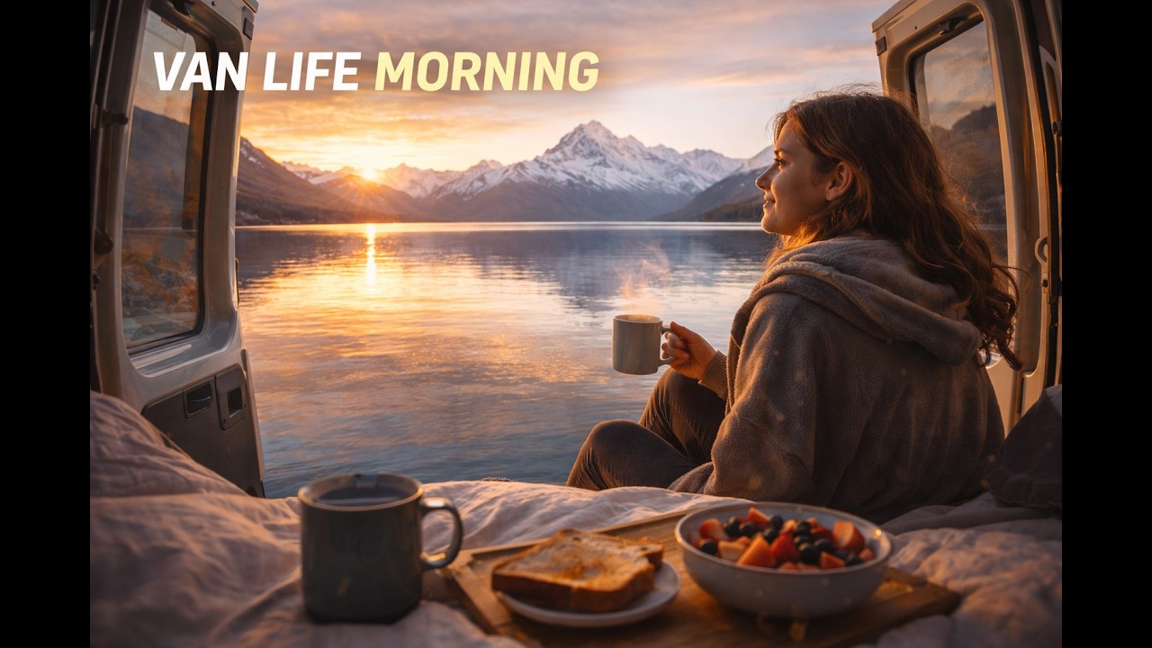 Sunrise Breakfast by the Lake 🇳🇿 Queenstown Van Life Morning