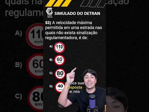 Simulado DETRAN - classificação das vias #detran #autoescola #cnh #legislaçãodetrânsito #placas