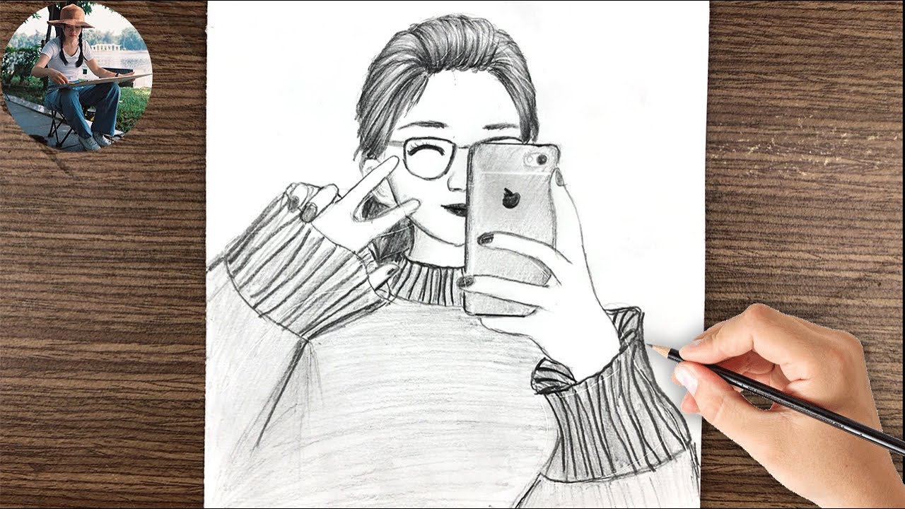 Como desenhar GAROTA TUMBLR passo a passo | Desenhos para desenhar | Desenho a lápis