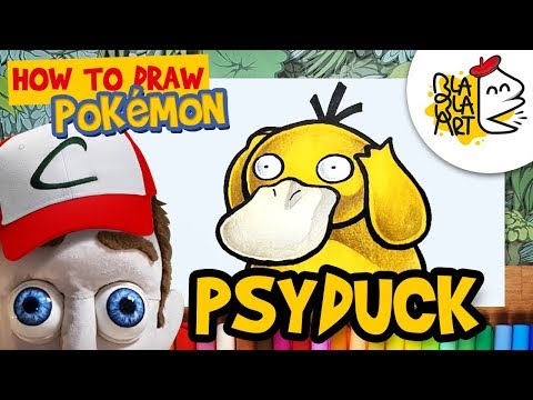 HOW TO DRAW PSYDUCK | Pokémon Drawing and Coloring for Kids | Blabla Art