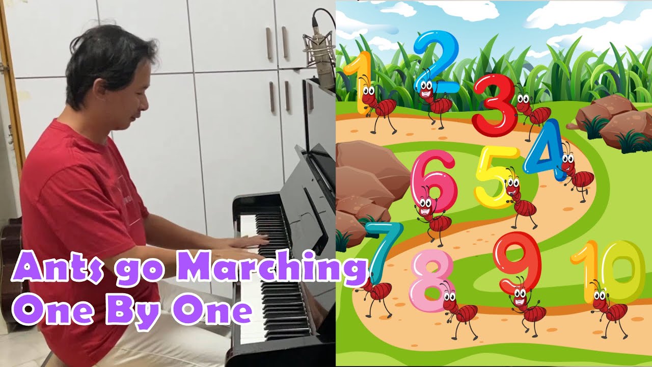 The Ants Go Marching | Beautiful Folk Songs and Nursery Rhymes | Piano Tutorial | Kidzstation