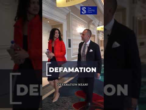 Defamation | A Lawyer Explains #defamationlaw #defamationlawsuit