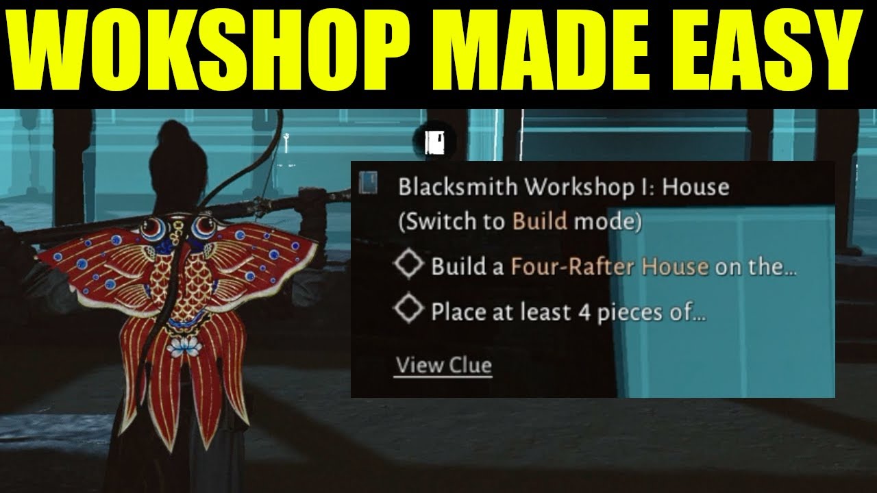 Where winds meet -  how to complete blacksmith workshop | build a four-rafter house