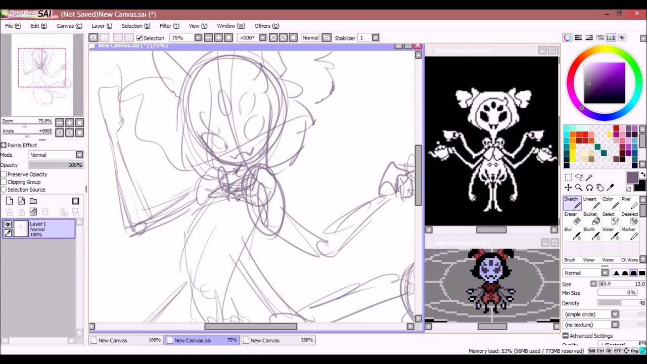 -Undertale- Muffet real time sketch