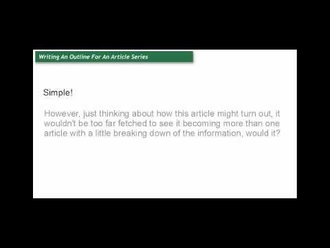 How To Write An Outline For Article – Tramexhere Blog
