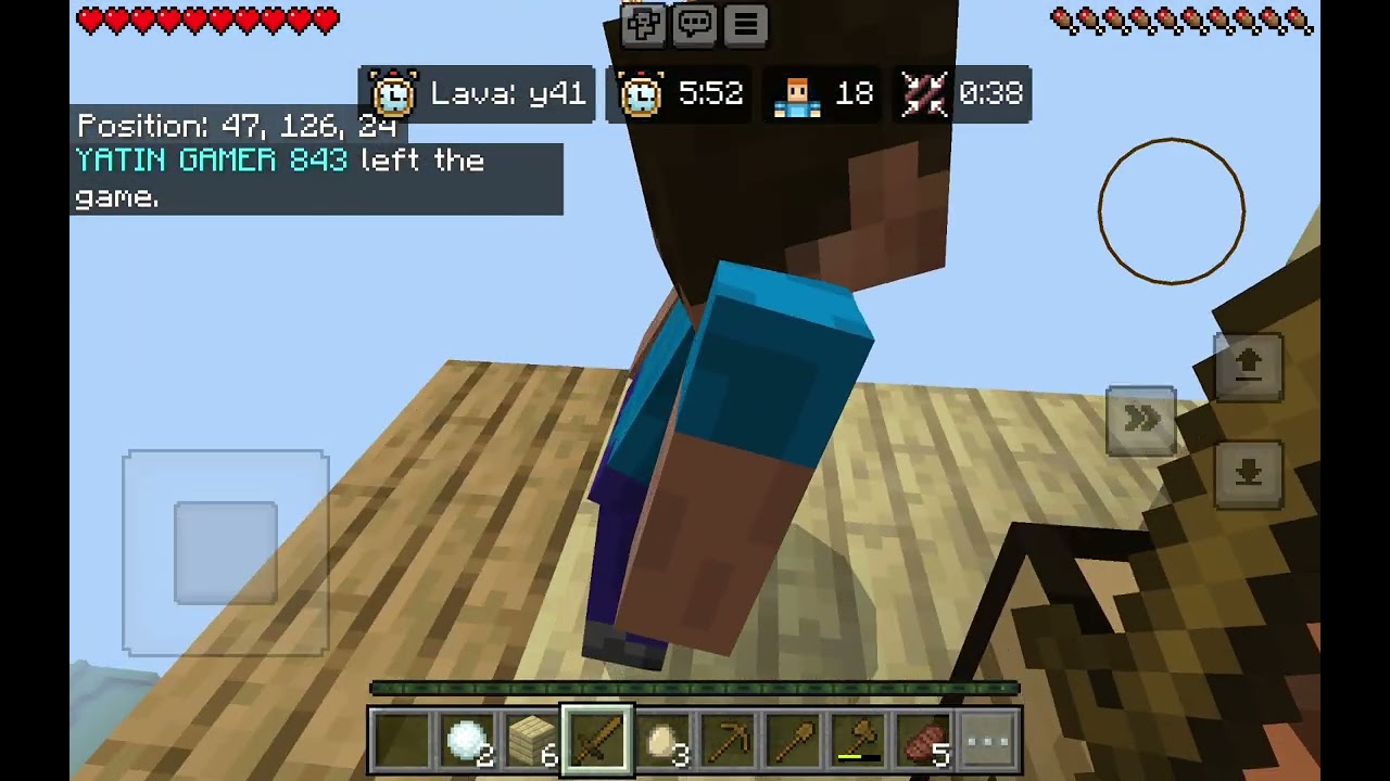 Minecraft  but there is lava and it's rising! Lava survival in Lifeboat Server