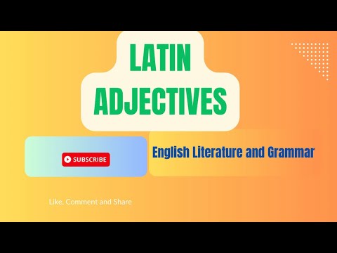 COLLATERAL ADJECTIVES of LATIN ORIGIN | English Literature and Grammar