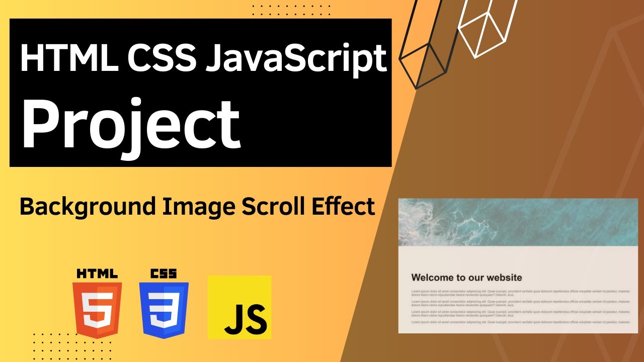 HTML CSS JavaScript Project - Background Image Scroll Effect