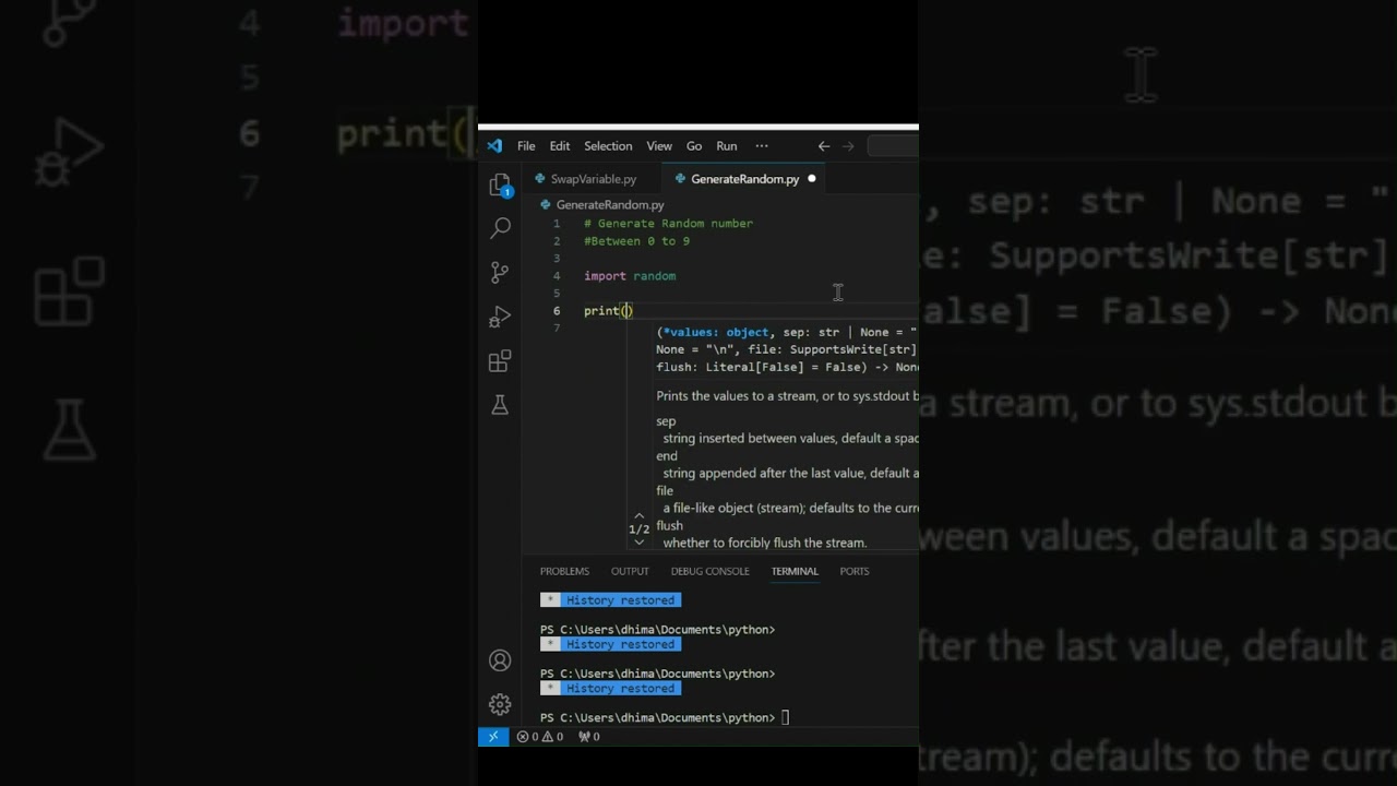 Random Number Generate in Python Programing #random #number #generated #pythonprogramming