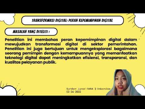 Mereview 3 Jurnal Mengenai Transformasi Digital