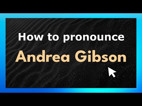 How to Pronounce Andrea Gibson (US/American Pronunciation)