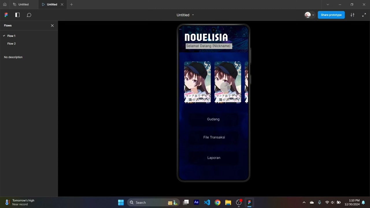 Tugas Hasil Desain User Interface (UI) pada mata kuliah: Pengembangan web dan mobile