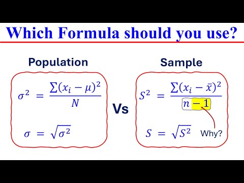 STOP Using the Wrong Formula! | Population or Sample Formula for Variance & Standard Deviation?