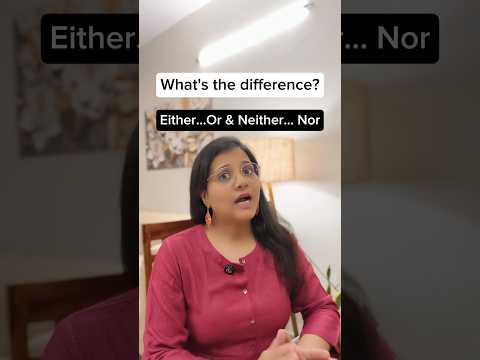 Either or and Neither nor | #learnenglish #spokenenglish #english