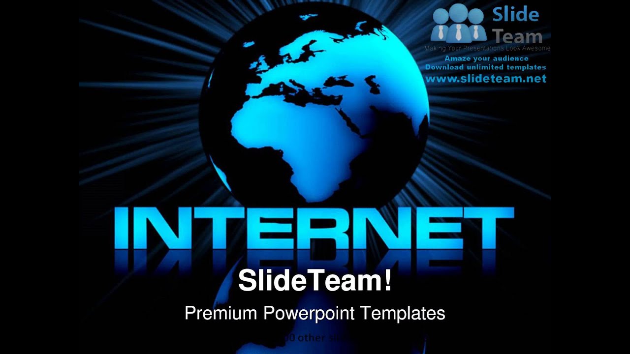 Internet And Globe Computer PowerPoint Templates Themes And Backgrounds 0211