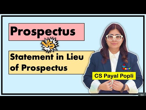 Prospectus and Statement in Lieu of Prospectus | Prospectus vs Statement in Lieu of Prospectus