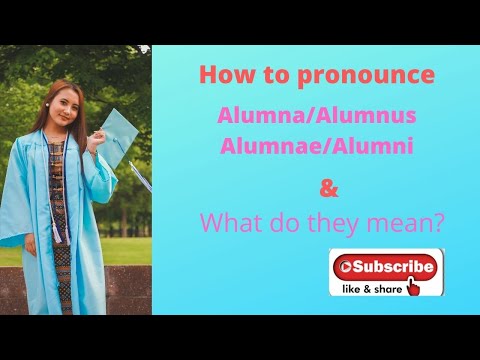How to pronounce Alumna, Alumni, Alumnae, Alumnus {Vadivukarasi}