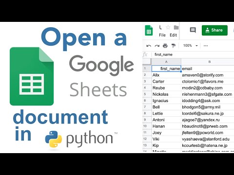 Python Import / Read In Google Spreadsheet Using Pandas. Open a Google sheets document in python.