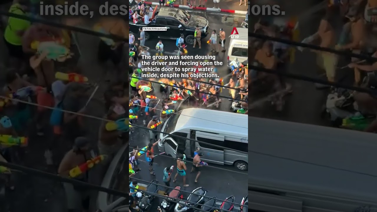 Phuket tourists arrested after viral Songkran water attack on van driver