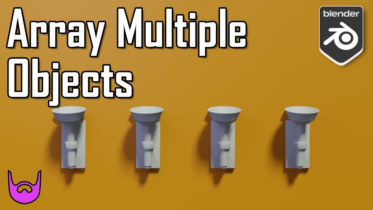 Array Multiple Objects with One Modifier | Blender 2.9 Tutorial