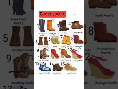 Boots vocabulary|Uggs| Winter boots|Lita|cowboy|timberland|armyboots #shorts #learn
