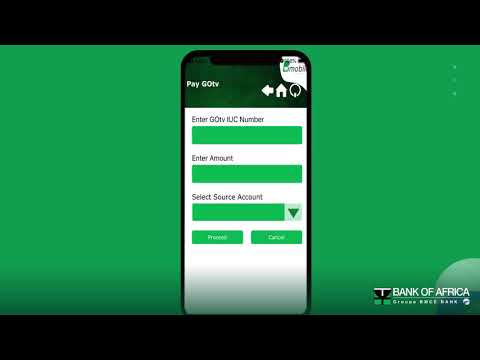 Pay your GoTv bill through BMobile by Bank of Africa.