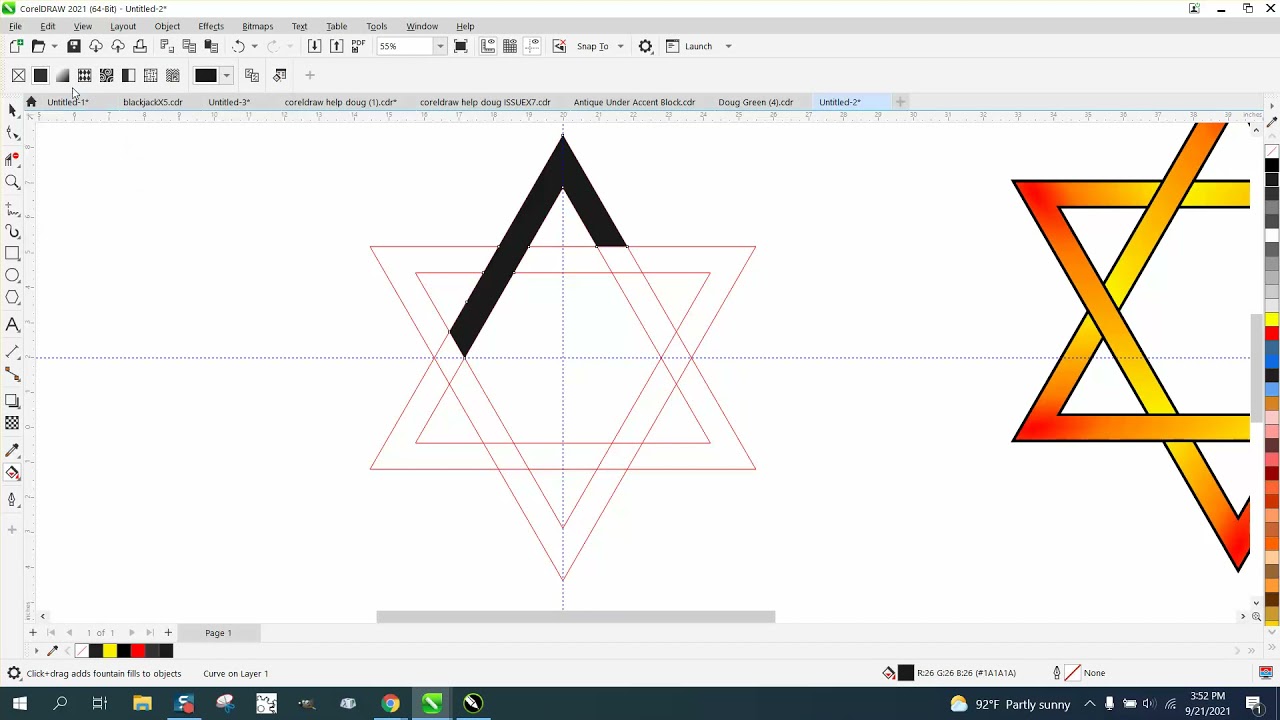 Corel Draw Tips & Tricks Interactive Fill Tool Draw this Pattern Part 2
