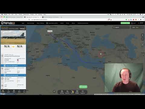 How to Track the B-52 in flightradar24 - Nuclear Bomber! (Ukraine)