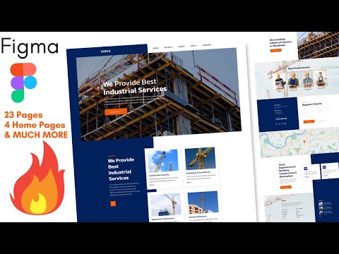 Construction Company Website Design Template in Figma | For Architecture, Building, Engineering
