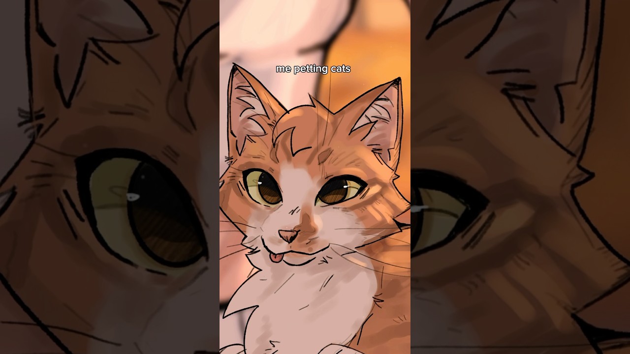 I LOVE MY CAT 🧡 #art #animationart #digitalart #cartoon #meme #cat