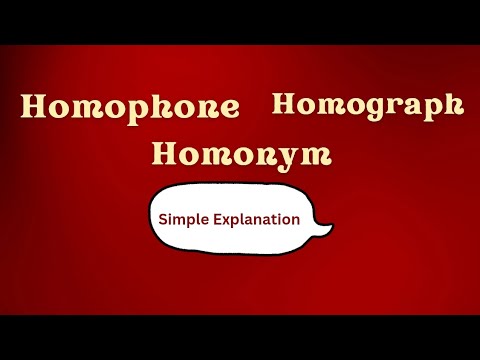 Homophones Homographs Homonyms | AEC |Basics of English