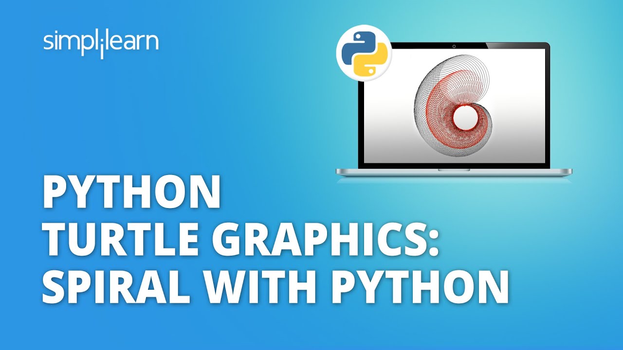 Python Turtle Graphics: Spiral With Python | Python Turtle Graphics Tutorial | #Shorts | Simplilearn
