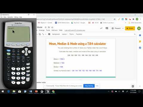 Calculate mean, median & mode using a Ti84