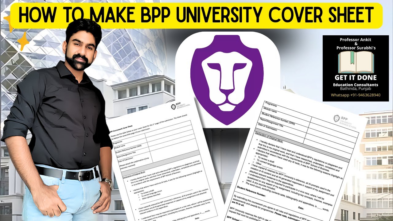 🎓 How to Create an Assignment Cover Sheet or a Title Page for BPP University - Prof. Ankit Sharma