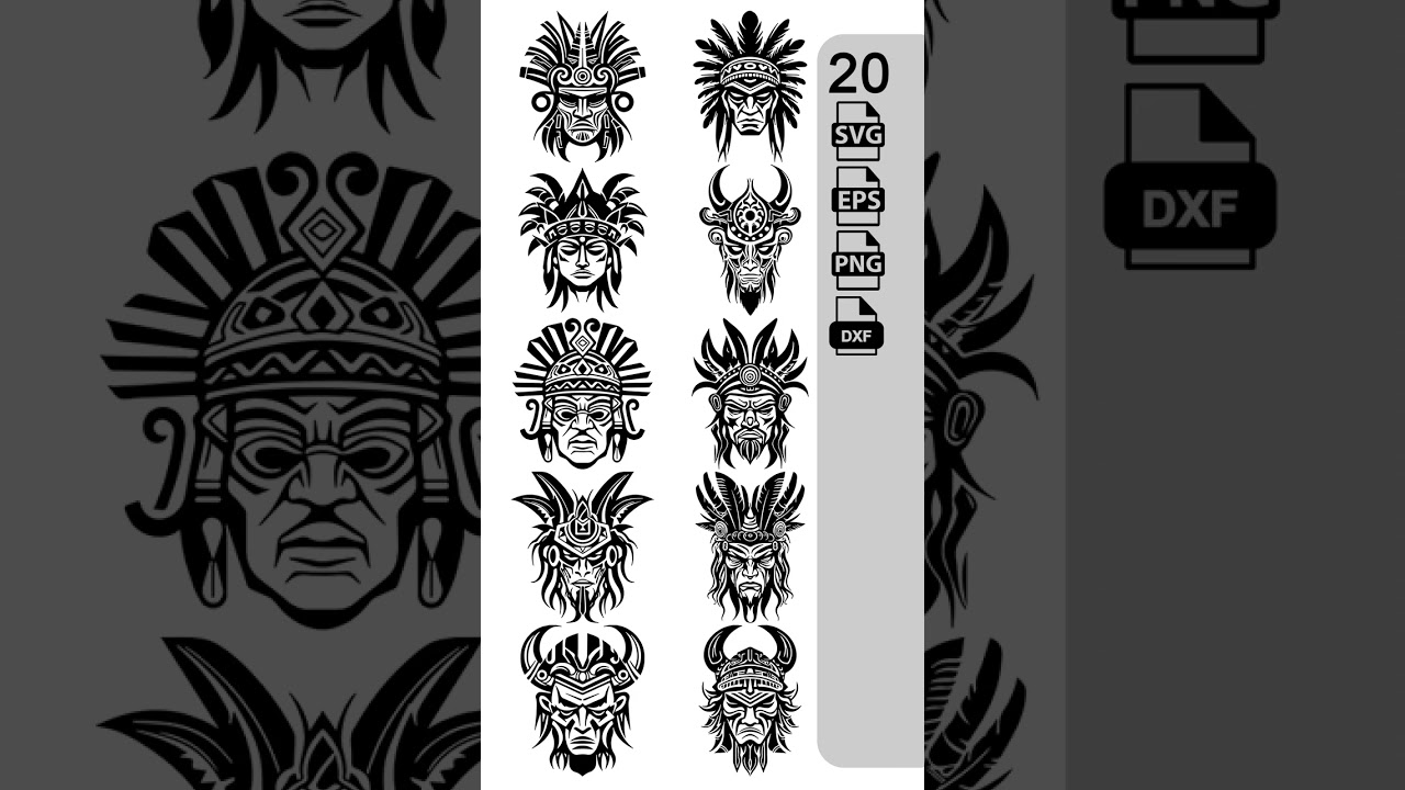 20 Shaman Spiritual Healer Bundle | Cricut-Sublimation-Decals-Cut File-Stencil-Vector-tattoo-silhoue