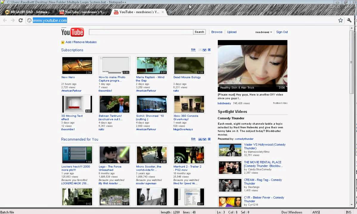 BATCH TUTORIAL 2: Multiple User LOGIN System