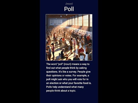 English word 'poll' noun C1