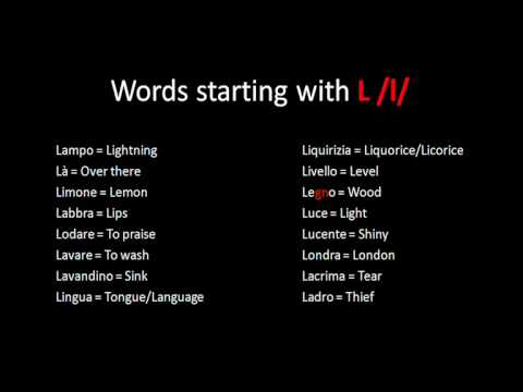La Pronuncia delle Parole Italiane | The Pronunciation of Italian Words