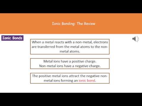 C4 3 Ionic Bonding Higher Tier Summary