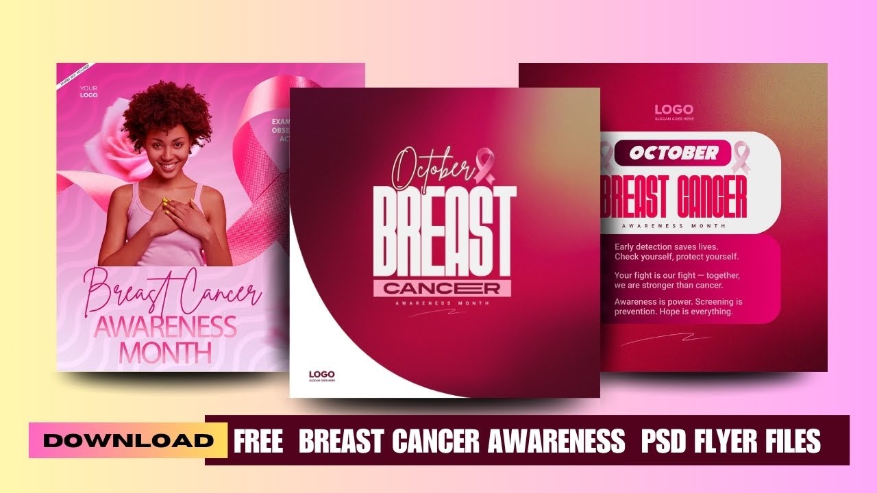 FREE PSD FILES | Breast Cancer Awareness flyers - Fully Editable | WORD: Jesus is coming again!