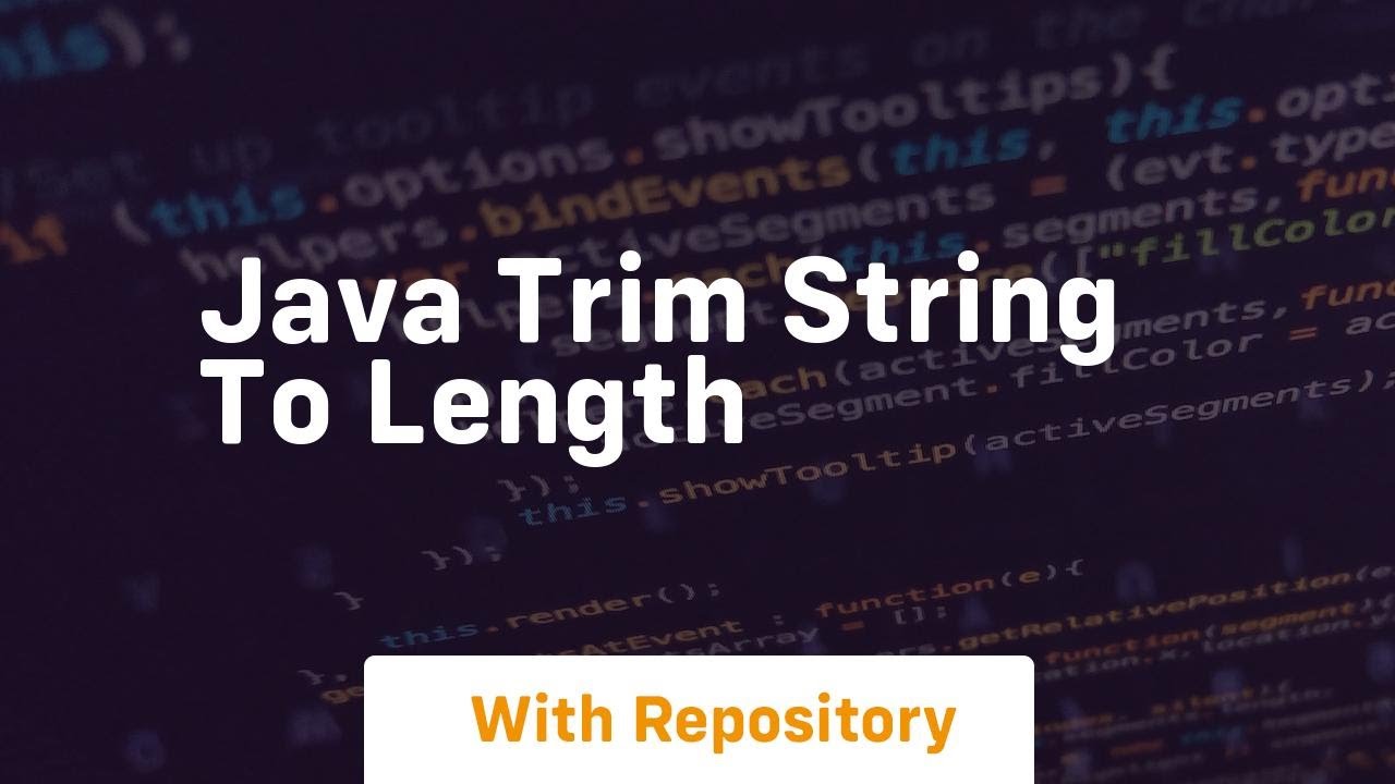 java trim string to length