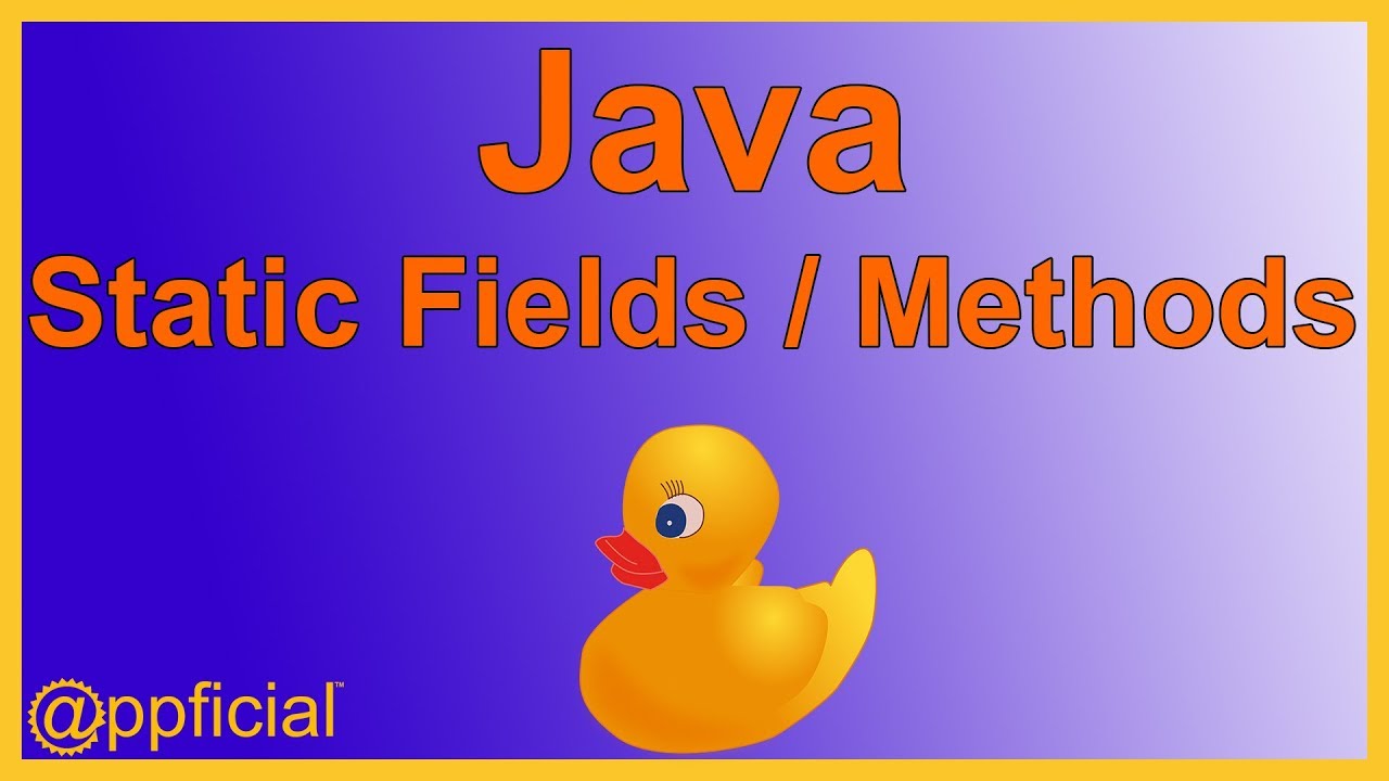 Static Methods and Fields in a Java Class - Static Method VS. Instance Method - APPFICIAL