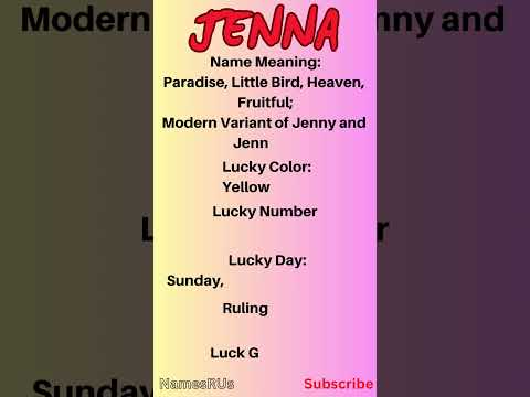 Jenna Name Meaning #shorts #namemeaning #jenna