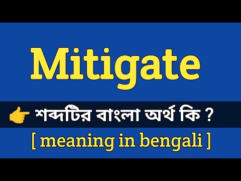 Mitigate Meaning in Bengali With Example || Mitigate শব্দটির বাংলা অর্থ কি হবে ?