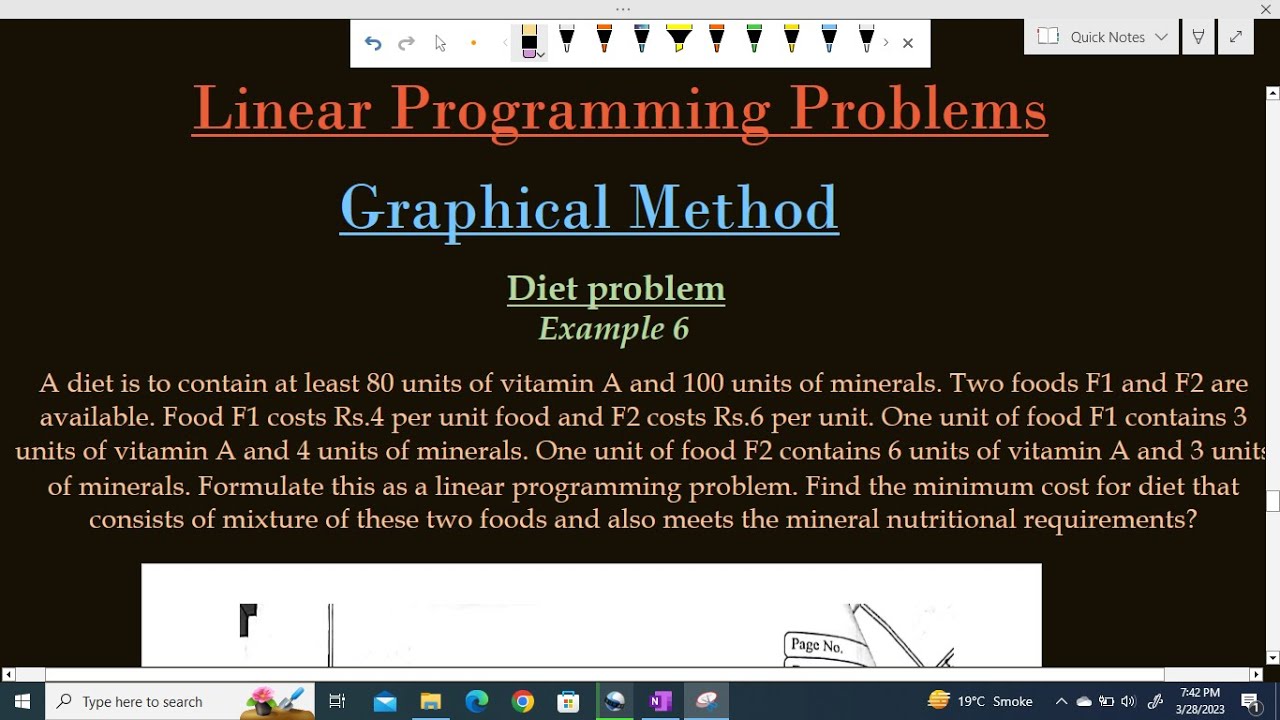 LPP18 | Linear Programming Problems | DIET Problem | Graphical Method | Example 6