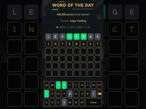 Binance WODL 8 Letters Today|| Binance WODL Answer Today|| Theme Copy Trading #binance #p2p
