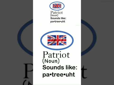 How to pronounce PATRIOT in British English #shorts #britishpronounciation #vocabulary