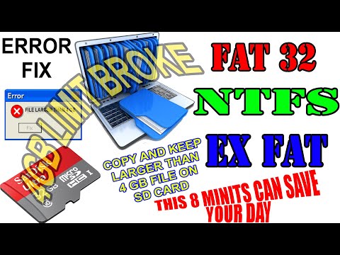 FAT32, exFAT, NTFS. HOW TO PUT LARGER THAN 4GB FILES IN SD CARD. FULL INTERTAINMENT VIDEO