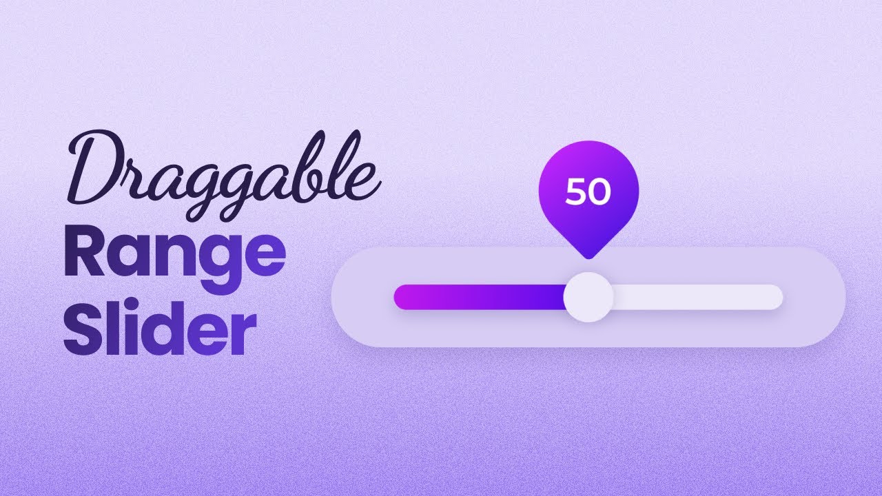 Range Slider Using HTML CSS & JavaScript