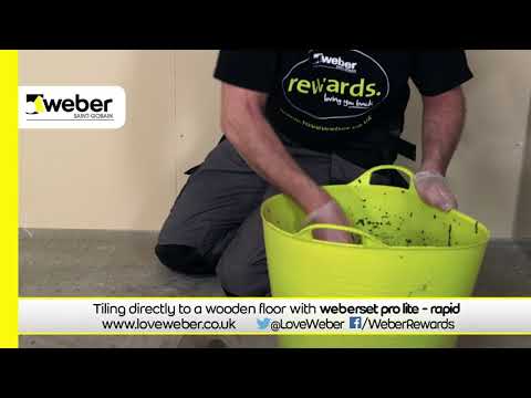 weberset pro lite - rapid | Lightweight floor tile adhesive | Weber UK